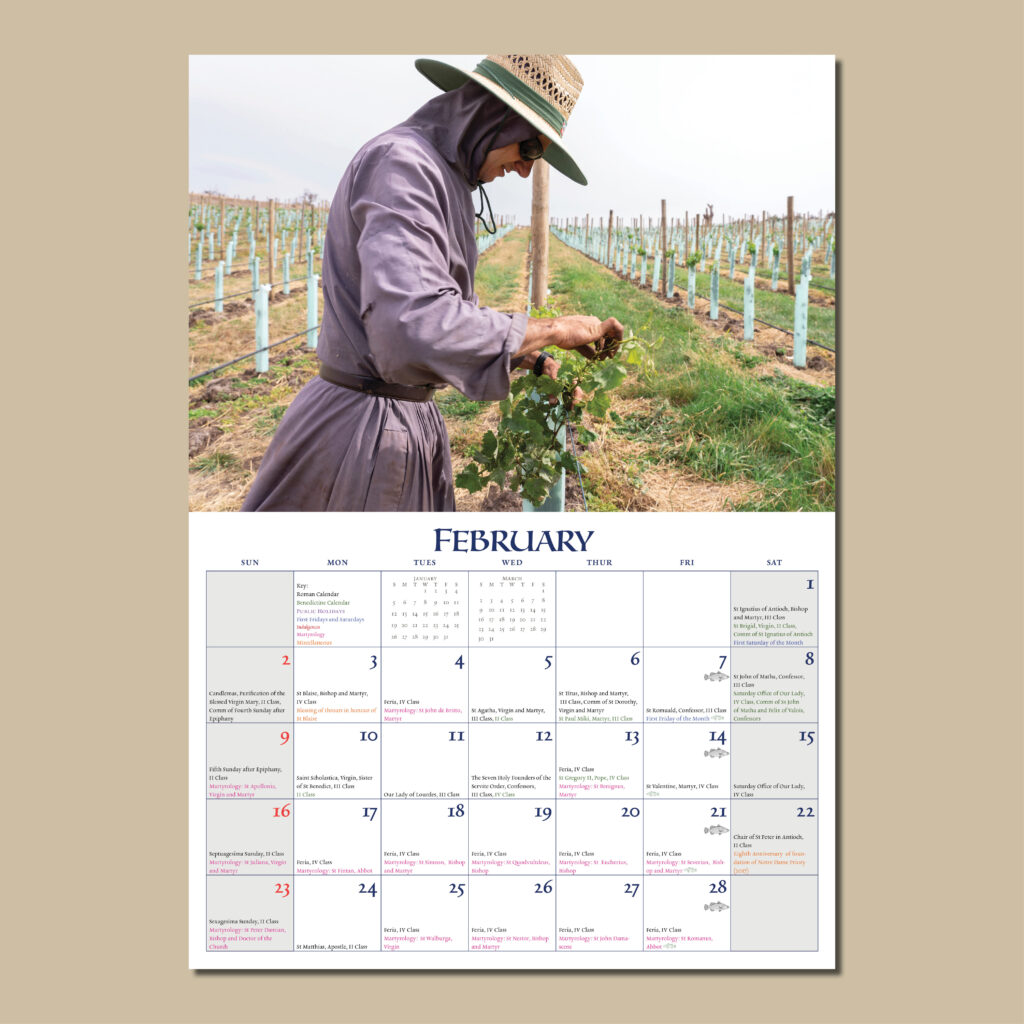 2025 Liturgical Wall Calendar – Notre Dame Priory